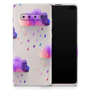 designskinz geometric rain clouds protective vinyl decal wrap skin cover compatible with the samsung galaxy s20 (screen trim & back glass skin)