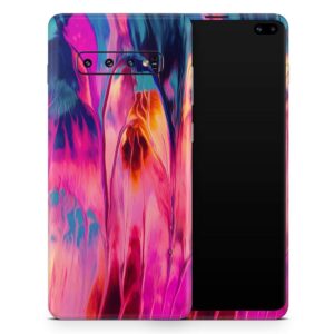 designskinz blurred abstract flow v24 protective vinyl decal wrap skin cover compatible with the samsung galaxy s20 (screen trim & back glass skin)