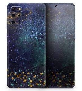 designskinz swirling multicolor star explosion protective vinyl decal wrap skin cover compatible with the samsung galaxy s20 (screen trim & back glass skin)