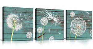 office wall decor wall art for bedroom dandelion picture wall art green driftwood bathroom decor wall art modern canvas prints artwork living room kitchen decor 12x12inch 3 pieces easy to hang