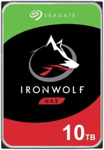 seagate ironwolf 10tb nas internal hard drive hdd – cmr 3.5 inch sata 6gb/s 7200 rpm 256mb cache for raid network attached storage, with rescue service (st10000vn0008)