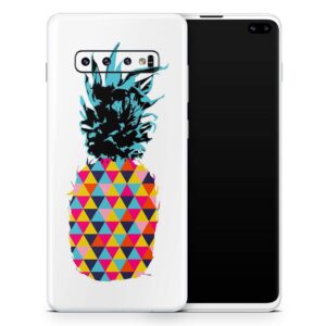 designskinz geo retro summer pineapple v1 protective vinyl decal wrap skin cover compatible with the samsung galaxy s20 (screen trim & back glass skin)