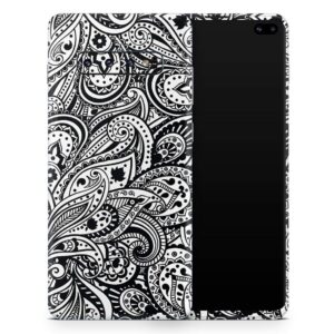 designskinz black and white aztec paisley protective vinyl decal wrap skin cover compatible with the samsung galaxy s20 (screen trim & back glass skin)