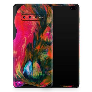 designskinz liquid abstract paint v61 protective vinyl decal wrap skin cover compatible with the samsung galaxy s20 (screen trim & back glass skin)