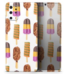 designskinz yummy galore ice cream treats protective vinyl decal wrap skin cover compatible with the samsung galaxy s20 (screen trim & back glass skin)