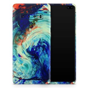 designskinz liquid abstract paint remix v93 protective vinyl decal wrap skin cover compatible with the samsung galaxy s20 (screen trim & back glass skin)