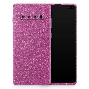 designskinz sparkling pink ultra metallic glitter protective vinyl decal wrap skin cover compatible with the samsung galaxy s20 (screen trim & back glass skin)