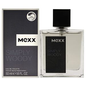 mexx simply woody eau de toilette spray, 1.6 fl oz