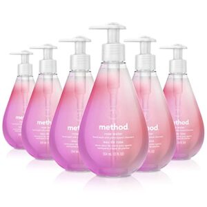 method gel hand wash, rose water, biodegradable formula, 12 fl oz (pack of 6)