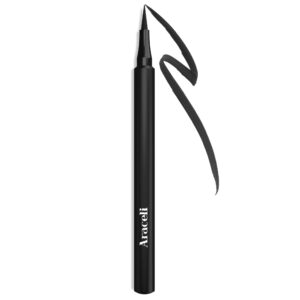 araceli beauty liquid eyeliner - water resistant long-lasting eyeliner pen - precision liquid eye liner with smudge-proof formula - easy glide & quick dry - perfect for cat eye & winged looks - black