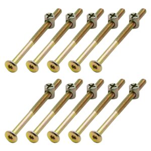 yoohey hex socket head cap screws nuts, m6 x 90mm zinc plated steel furniture barrel bolt nuts kit for furniture cots beds crib hardware screws crib 10pcs