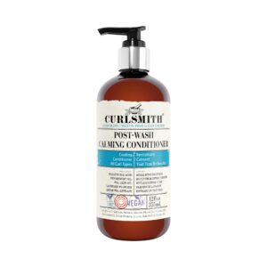 curlsmith - post-wash calming conditioner - vegan cooling rinse-out conditioner for any hair type, scalp soothing (12 fl oz)