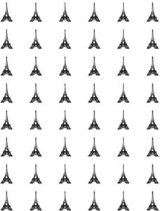 48 eiffel tower envelope seals labels stickers (1.2" round)