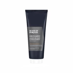 scotch porter curls & waves leave-in hair conditioner for men | superior smoothness & definition | free of parabens, sulfates & silicones | vegan | 7.1oz bottle