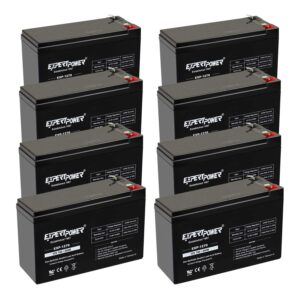 8 pack expertpower 12v 7ah agm rechargeable battery