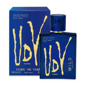 ulric de varens wild eau de toilette for men - young, energetic, and confident- bold and fearless notes of rosemary, elemi, patchouli, and sandalwood-make an unforgettable impression - 3.4 fl oz