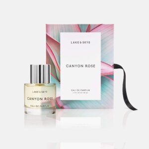 lake & skye canyon rose eau de parfum spray - vegan, cruelty free & synthetic free, 1.7 fl oz (50 ml) - warm floral and vanilla