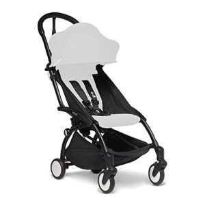 babyzen yoyo2 stroller frame, black - includes 5-point harness, multi-position reclining backrest, canopy extensions, padded shoulder strap & protective storage bag