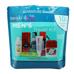 handy solutions 10 piece resealable men's travel kit