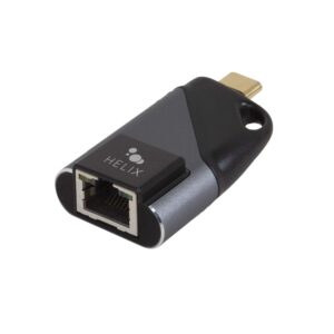 helix usb connect usb-c to ethernet adapter, 1gbps connection speed, ethernet port, adapter to connect to wired network