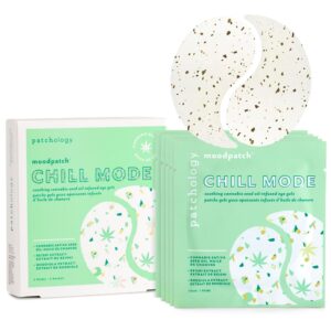 patchology chill mode hydrating under eye patches - under eye mask for dark circles and puffy eyes care, treatment & moisturizer - eye bags, puffiness & wrinkles reducer (5 pairs)