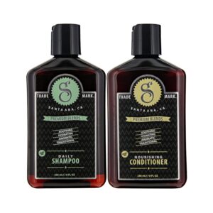 suavecito premium blends daily shampoo & nourishing conditioner set - 8oz