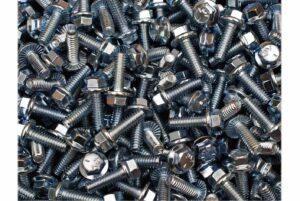 new package of 300 (pcs) grade 5 hex head 1/4"-20 x 3/4" serrated flange bolts cap screws zinc set #mo1295-p warranity by pr-mch