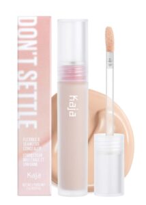 kaja liquid concealer - don't settle | buildable, lightweight, light-to-medium coverage, color-correcting, 03 mooncake, 0.21 oz