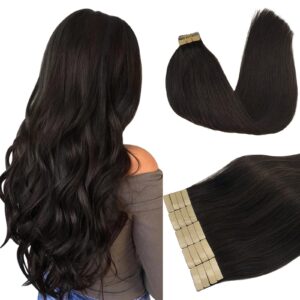 doores dark brown remy tape in human hair straight skin weft natural hair extensions 18 inch 50g 20pcs