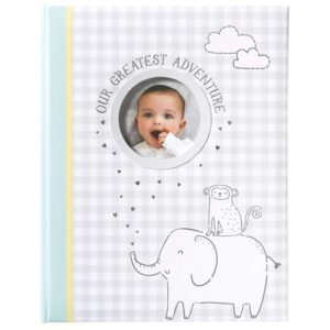 carter's mb2-23284 ''our greatest adventure'' gender neutral baby memory book with gift box, 48 pages, 8.75'' w x 11.25'' h