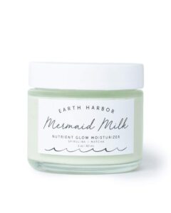 earth harbor | mermaid milk nutrient glow moisturizer | lightweight botanical hydration | matcha and spirulina | 100% non-gmo + plant-based