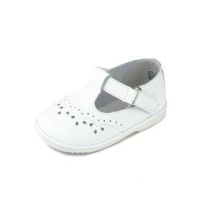 birdie leather t-strap stitched mary jane | baby shoes (white, numeric_3)