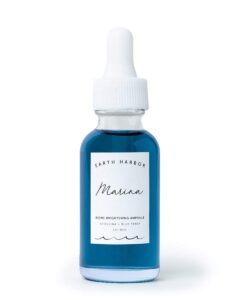 earth harbor | marina biome brightening ampoule - brightens & balances | blue tansy + spirulina + squalane | 1 fl oz