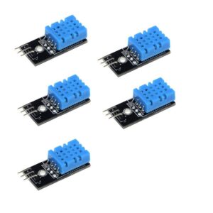 treedix 5pcs dht11 temperature humidity sensor module digital output 3.3v-5v with dupont line compatible with arduino