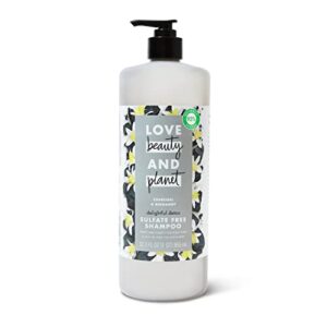 love beauty and planet delightful detox daily clarifying sulfate-free shampoo charcoal and bergamot cleansed hair care silicone-free, paraben-free, vegan shampoo 32.3 oz