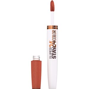 maybelline superstay 24, 2-step liquid lipstick, coffee edition, hushed hazelnut