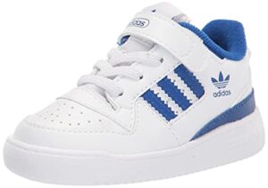 adidas originals kids forum low sneaker, white/team royal blue/white, 7 us unisex toddler