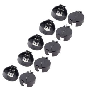 comimark 10 pcs cr2450 coin cell button battery socket holder 2 pins black ad