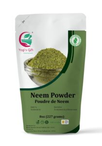 neem powder 8 oz | wild crafted | detoxifier | support skin health & hair growth | 100% pure neem leaf powder | azadirachta indica by yogi's gift