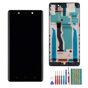 lcd screen compatible with lenovo k8 note 5.5" inch lcd touch screen display assembly with tools+frame(black)