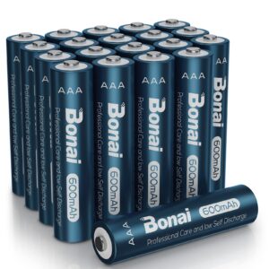 bonai solar aaa rechargeable batteries 1.2v 600mah_20 packs_ triple aaa nimh battery solar batteries for solar garden lights for solar lights, garden lights, solar lamp anti-leak (aaa 20 pack)…