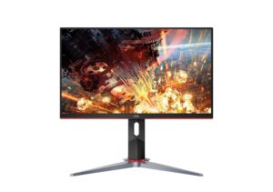 aoc 24g2 24" frameless gaming ips monitor, fhd 1080p, 1ms 144hz, freesync, hdmi/dp/vga, height adjustable, 3-year zero dead pixel guarantee (renewed)