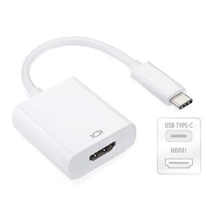 jiali usb-c converter adapter cable 15cm usb-c/type-c 3.1 male to hdmi female adapter cable, for macbook 12 inch/chromebook pixel 2015