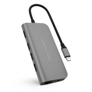 hyperdrive power 9-in-1 usb c hub space grey