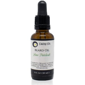 daisy g's beard oil lime patchouli - organic sunflower oil - vitamin e - organic jojoba oil - handmade to tame your beard