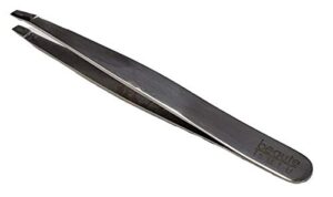 professional flat tip eyebrow tweezers (flat square tip 4.0", mirror finish)