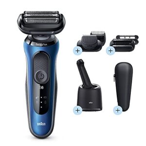 braun series 6 6090cc electric razor for men with smartcare center, beard and stubble trimmer