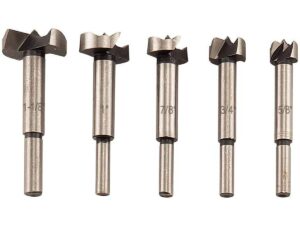 general tools 5 piece forstner drill bit set #299st, 40r steel, 1 1/8, 1, 7/8, 3/4, and 5/8 bits