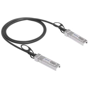 qsfptek 10g sfp+ dac cable, 0.5m (2ft) passive direct attach copper twinax cable for cisco sfp-h10gb-cu50cm, ubiquiti, d-link, netgear, mikrotik, open switch devices