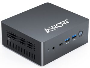 awow mini pc intel j4125, 8gb lpddr4 128gb m.2 ssd mini desktop computer windows 11 pro, support 4k triple display/dual wifi/hdmix 2/gigabit ethernet/bt 4.2, mini computer for business/home/office